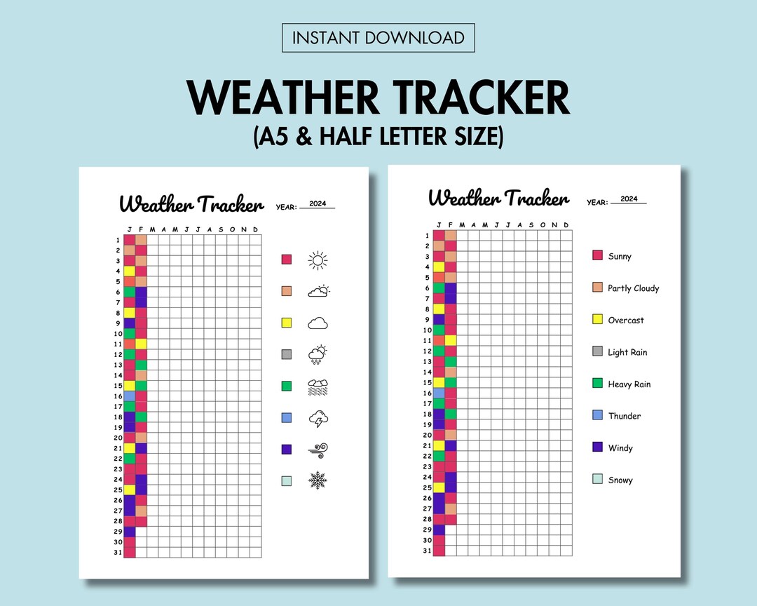 Weather Tracker Printable Journal Page Weather Printable Weather ...