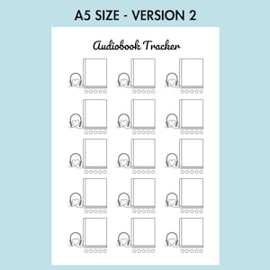 Audiobook Tracker Printable Audiobook Reading Challenge, Audio Book Log ...