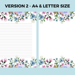 Printable Stationery Instant Download, Greenery Plant Writing Paper ...