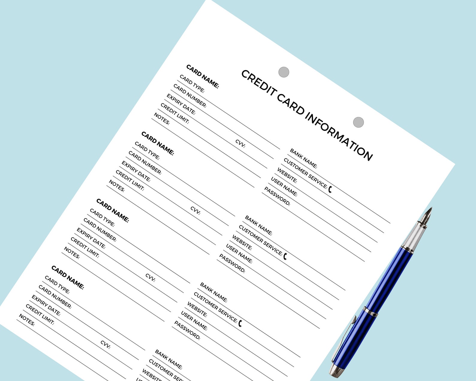 Credit Card Payment Tracker Printable Credit Card Transaction Tracker ...