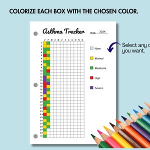 Asthma Tracker Printable Monthly Asthma Log & Inhaler Tracker ...