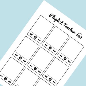 Music Playlist Tracker Printable Playlist Listening Log and Tracker ...