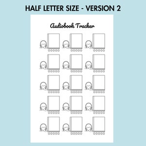 Audiobook Tracker Printable Audiobook Reading Challenge, Audio Book Log ...