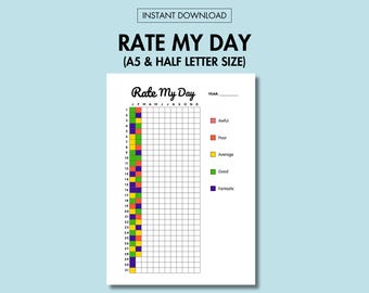 Year in Pixels Planner Page Printable Journal Page Daily Mod Tracker ...