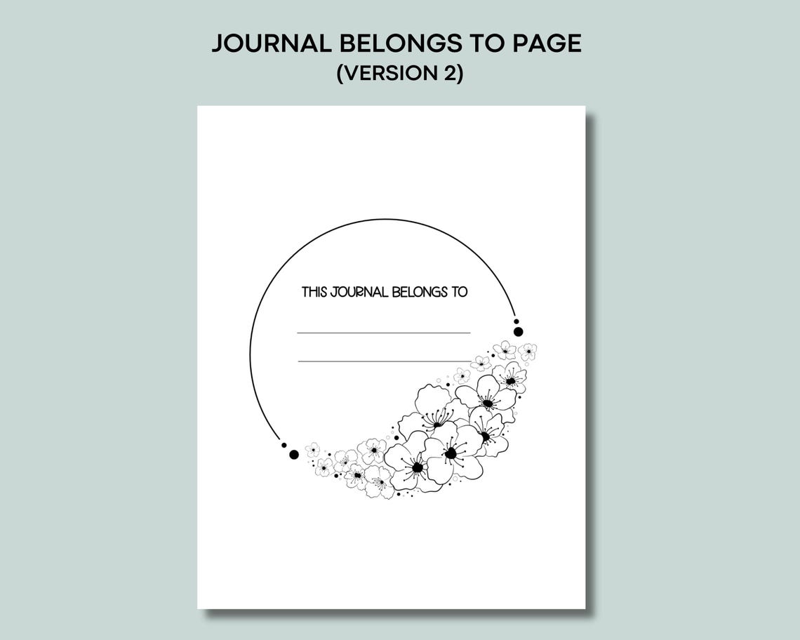 2025 Journal Cover Page Printable 2025 Planner Title Page, This Journal ...