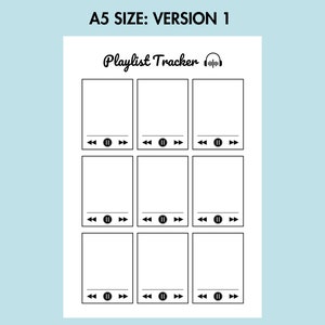 Music Playlist Tracker Printable Playlist Listening Log and Tracker ...