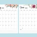 Monthly Calendar Planner 2024, 12 Month Floral Calendar Printable, 2024 ...
