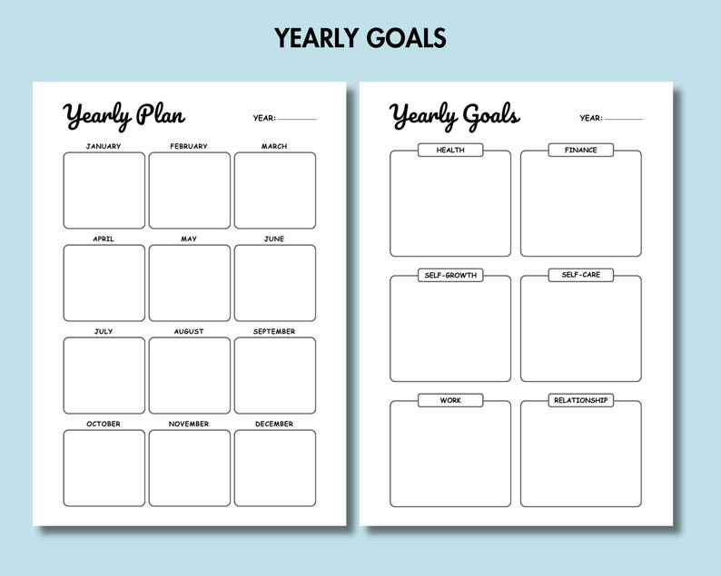 Life Planner Bundle Printable Productivity Planner PDF Daily Weekly ...
