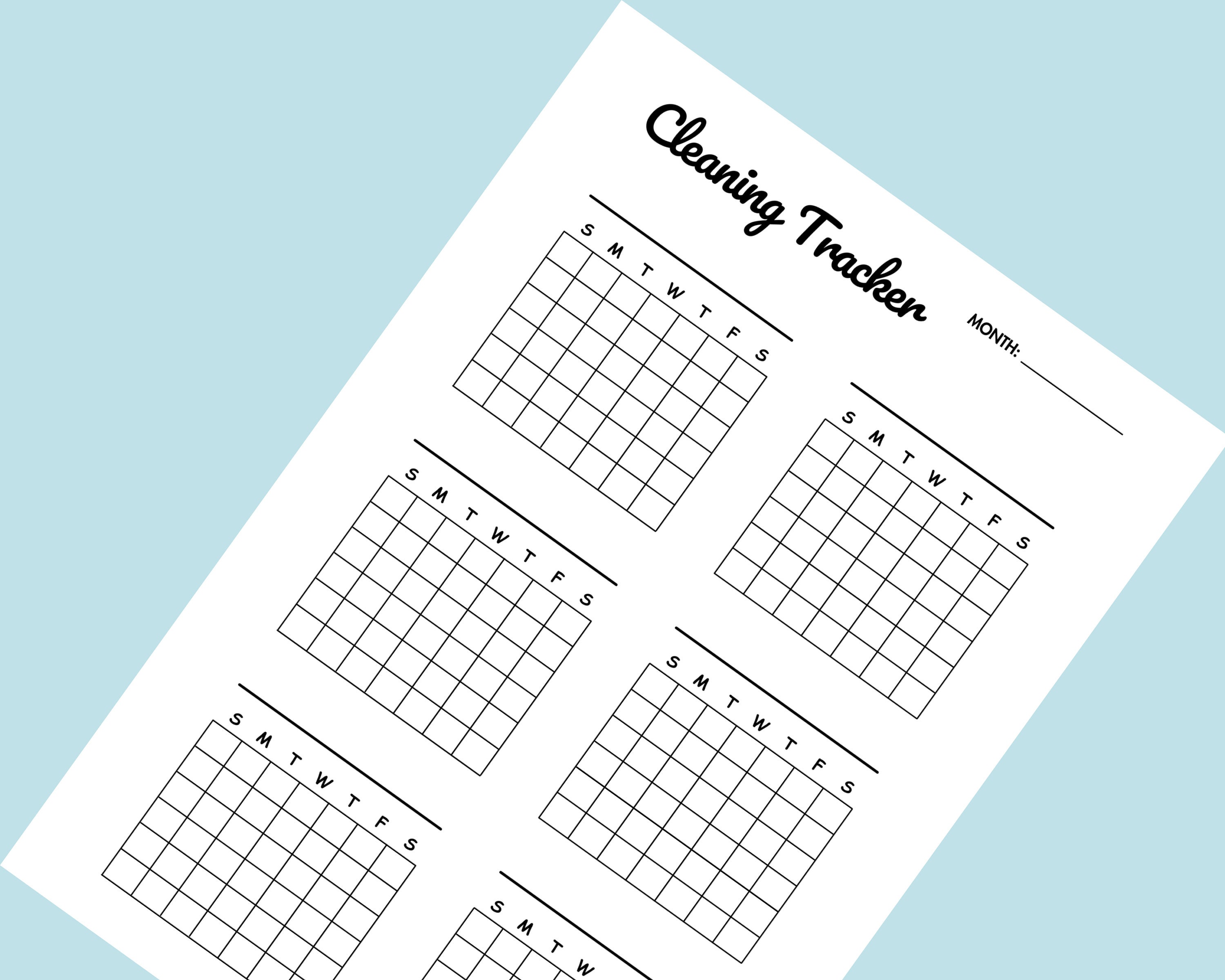 Cleaning Tracker Printable House Task Tracker PDF Daily House Chore ...