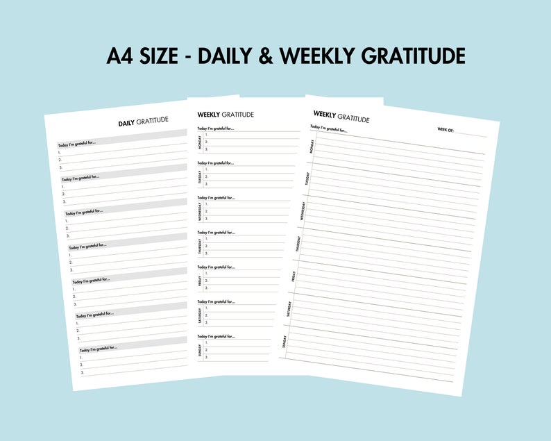 Gratitude Journal Printable Daily Weekly Gratitude Journal PDF, Daily ...