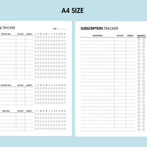Subscription Tracker Printable Subscription Checklist PDF Monthly ...