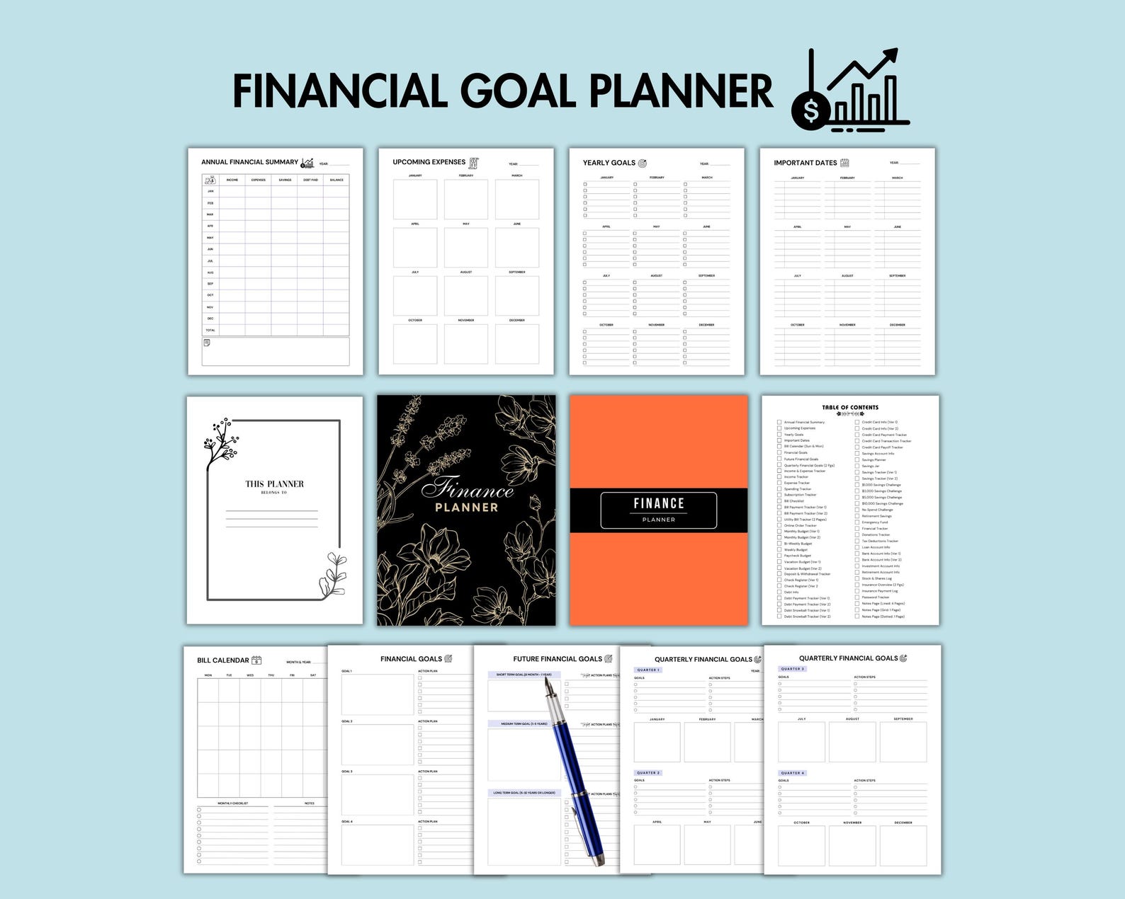 Personal Finance Planner Bundle Printable Household Money Management ...