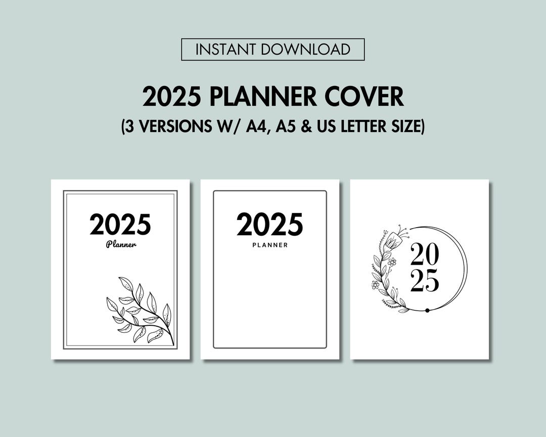 2025 Journal Page Printable 2025 Planner Cover Page PDF, 2025 Journal ...