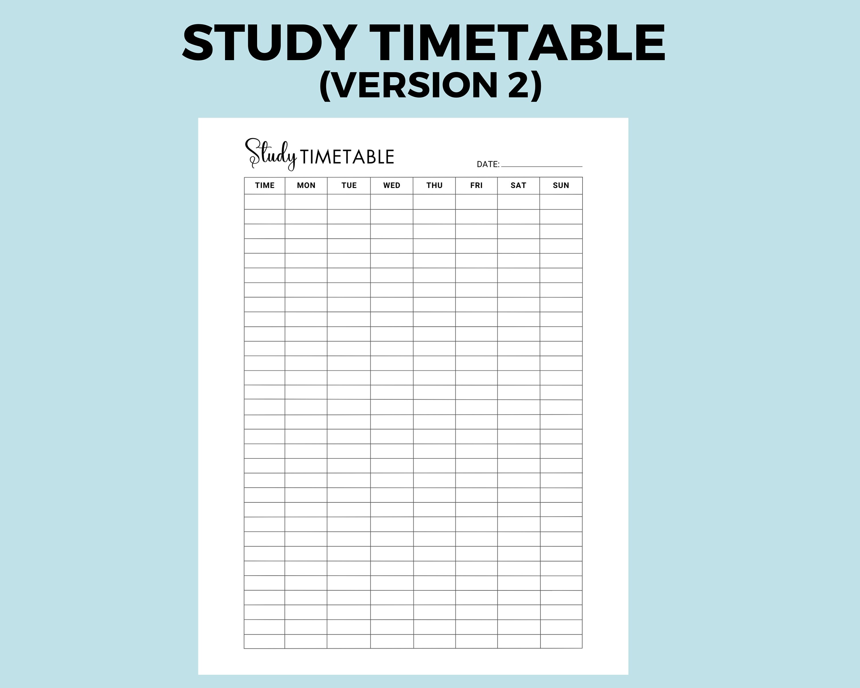 Study Planner Printable Instant Download Academic Planner for - Etsy