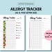 Allergy Tracker Printable Allergy Symptom Log PDF Symptom Tracker ...