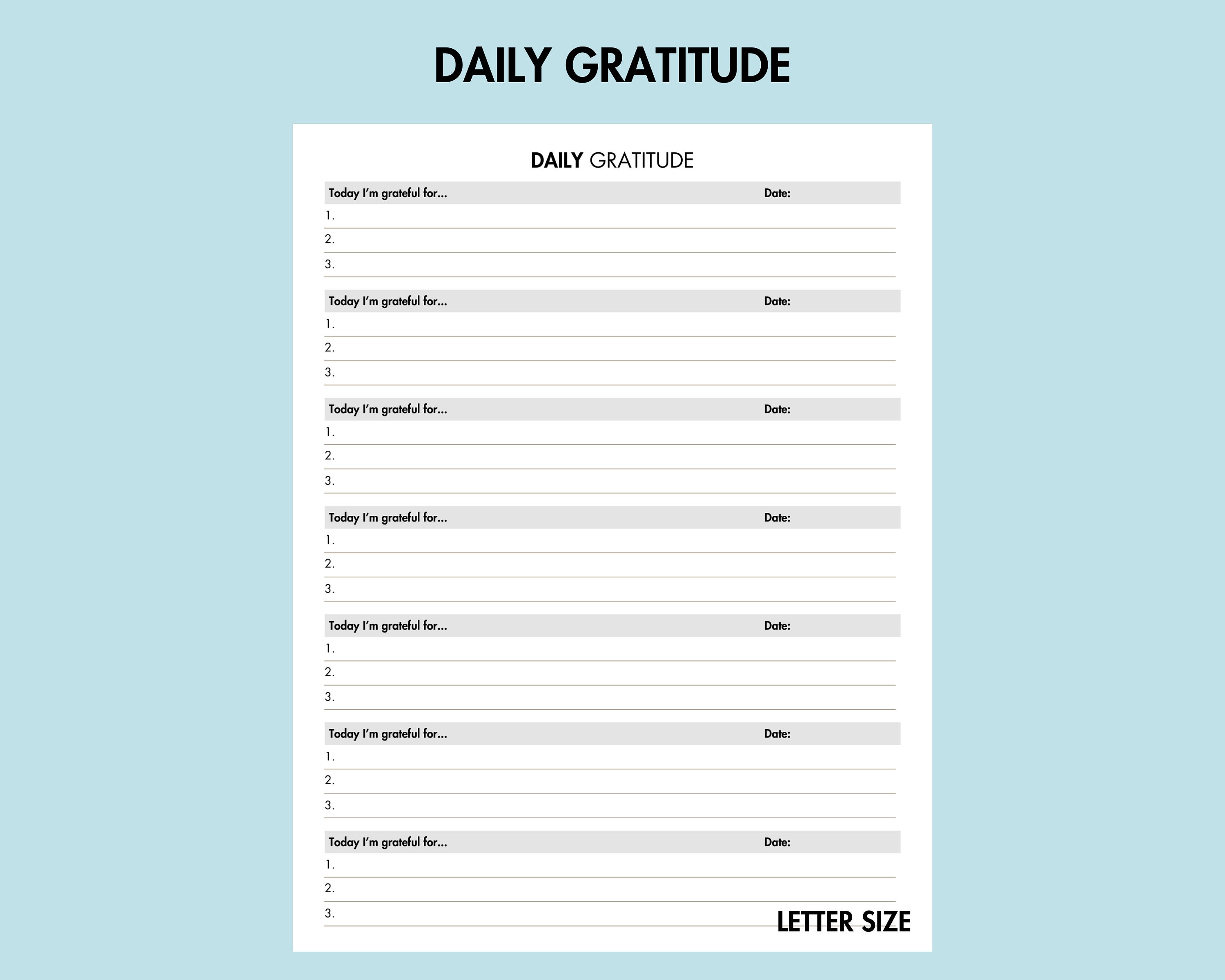 Gratitude Journal Printable Daily Weekly Gratitude Journal PDF, Daily ...