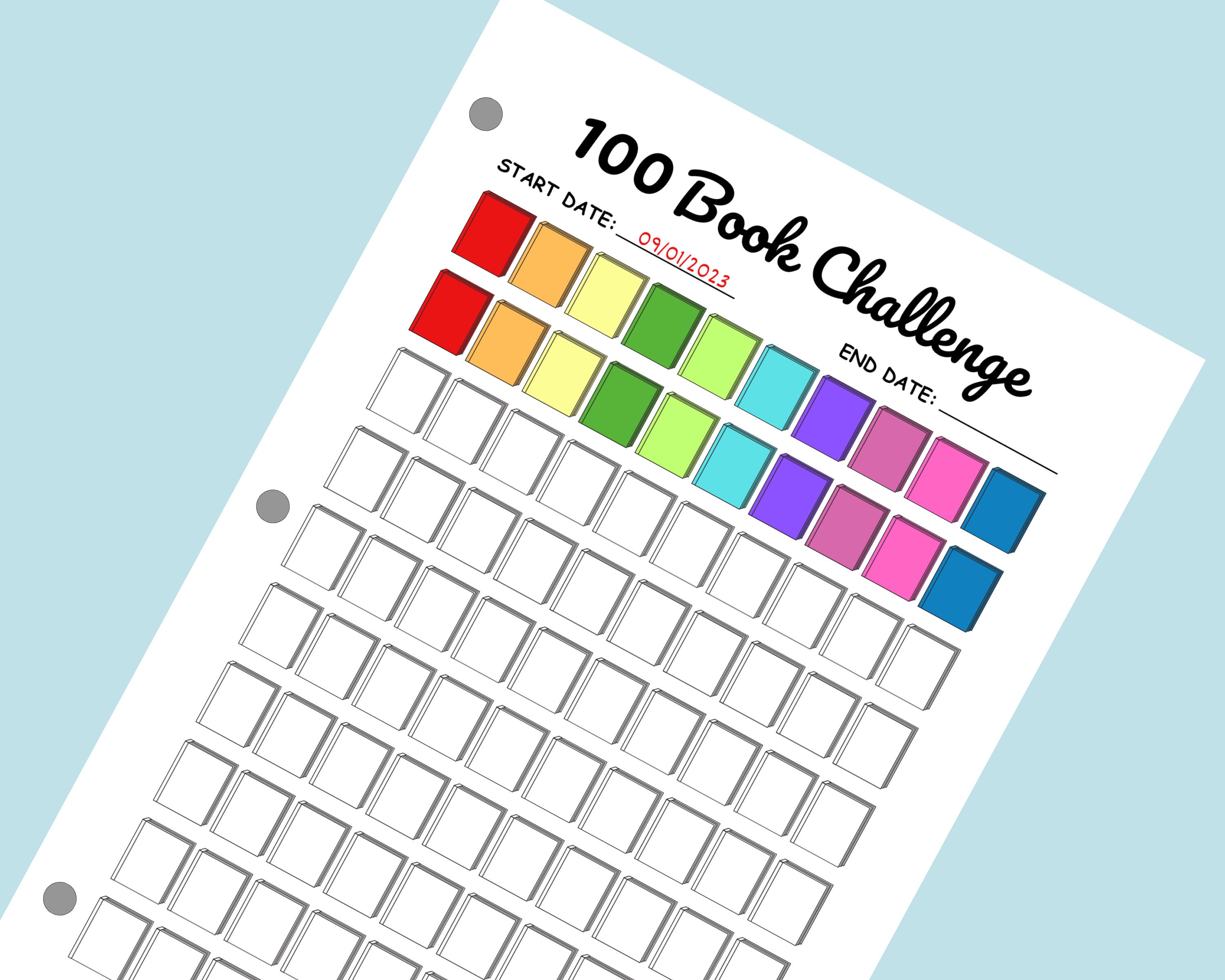 Book Challenge Tracker Printable Reading Tracker PDF 100 Book Tracker ...