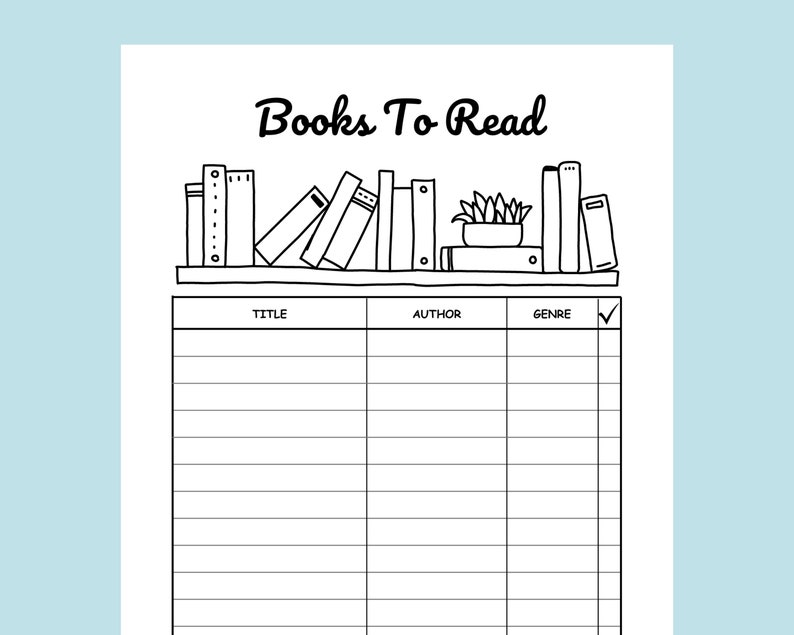 Book Tracker Printable Reading Tracker PDF Book Reading Planner ...