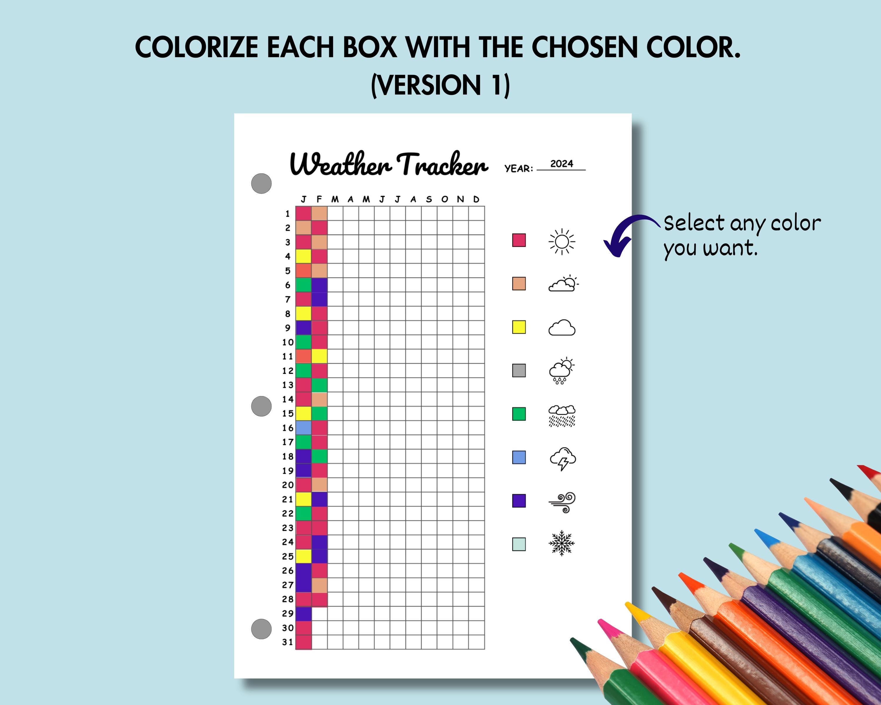 Weather Tracker Printable Journal Page Weather Printable Weather ...