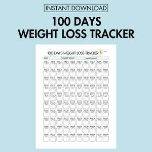 Weight Loss Tracker Printable Weight Loss Record Sheet PDF, Weight Loss ...