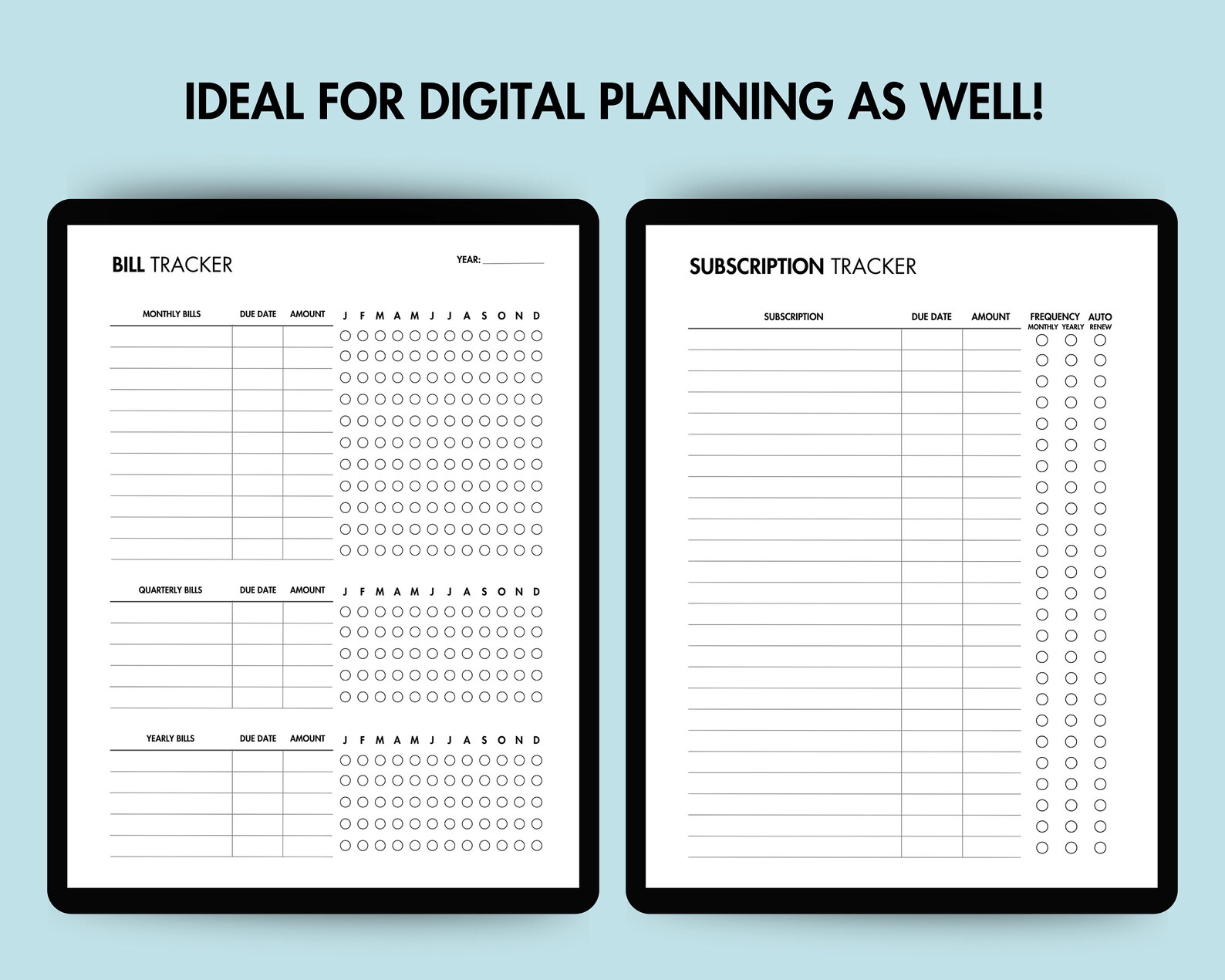 Subscription Tracker Printable Subscription Checklist PDF Monthly ...