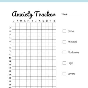 Anxiety Tracker, Anxiety Planner Printable, A5 Planner Inserts, Anxiety ...
