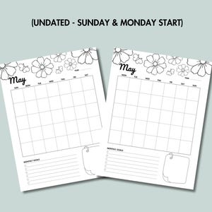May Journal Title Page and May Monthly Planner Undated Printable May ...