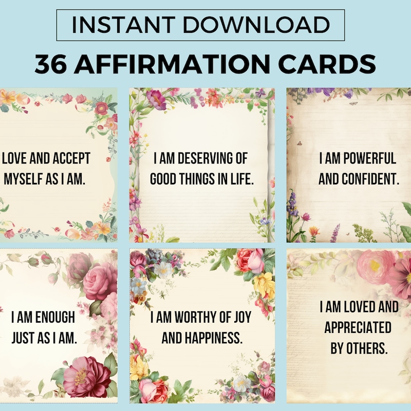 Affirmation Cards - Etsy