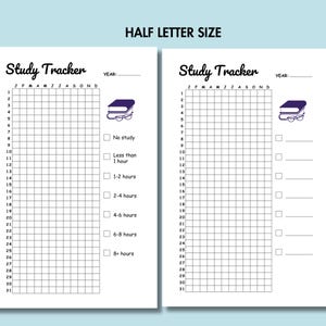Study Tracker for Time Management Printable Daily Study Tracker for ...