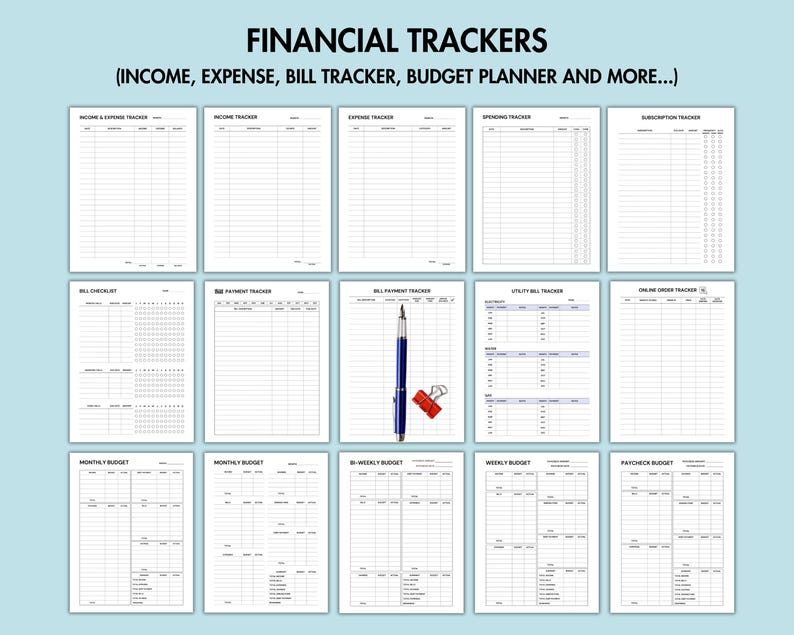 Personal Finance Planner Bundle Printable Household Money Management ...