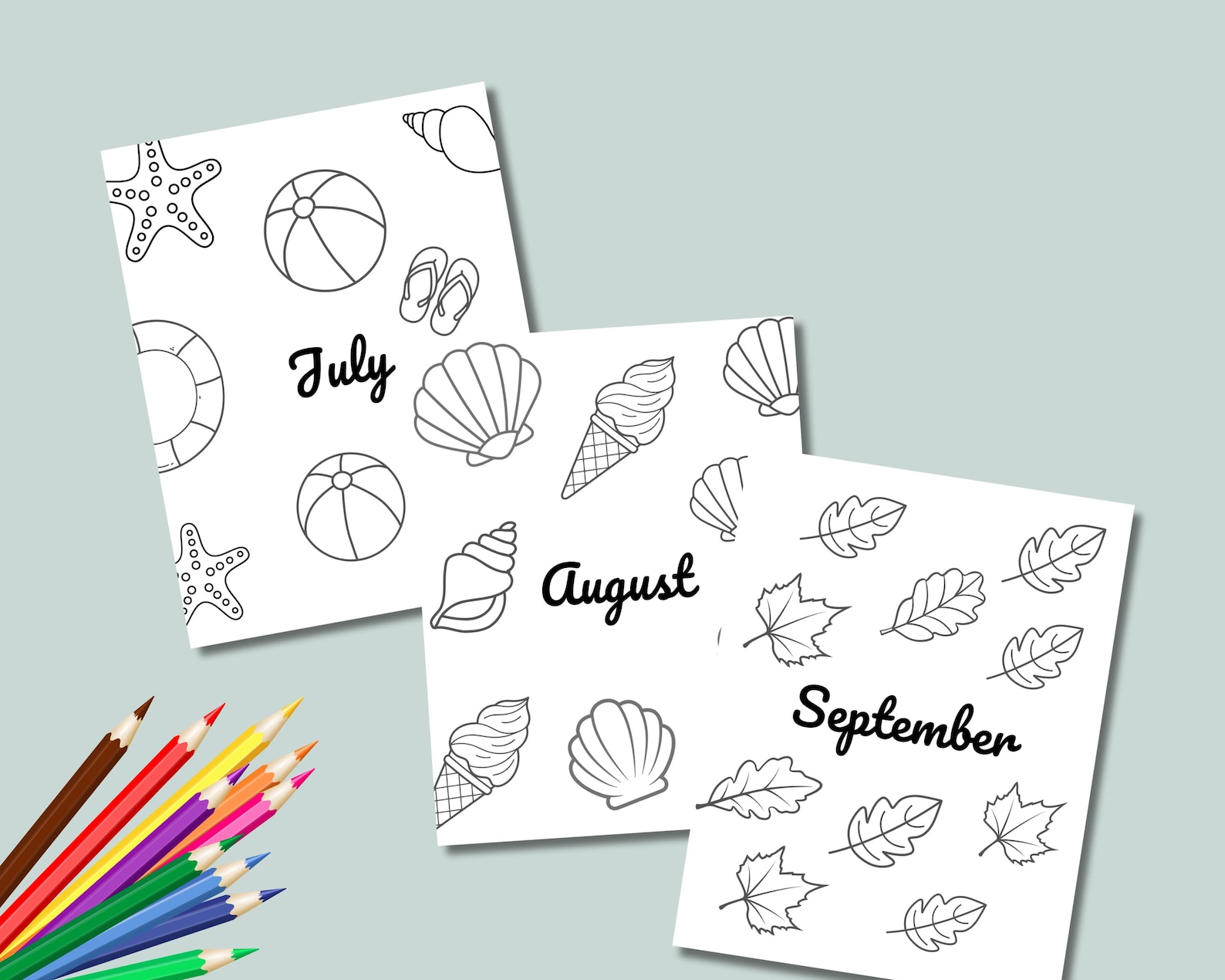 12 Month Journal Title Page Bundle Printable Journal Cover Page ...