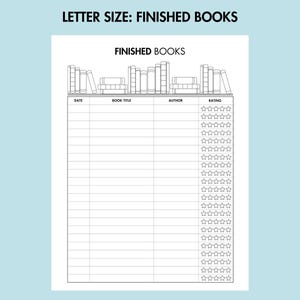Reading Planner Printable Bookshelf Reading Log PDF, Book to Read ...