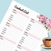 Contact List Printable Contact Organizer PDF Address Book Page, Friend ...