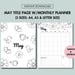 May Journal Title Page and May Monthly Planner Undated Printable May ...