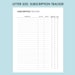 Subscription Tracker Printable Subscription Checklist PDF Monthly ...