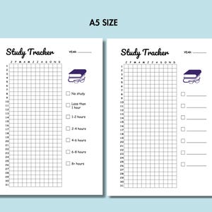 Study Tracker for Time Management Printable Daily Study Tracker for ...