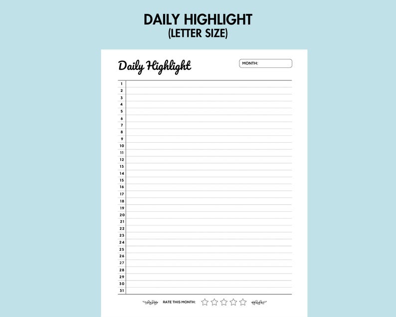 Daily Self Care Tracker Printable Mood Tracker Journal With Journal ...