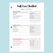 Self Care Checklist Printable Personal Wellness Planner PDF, Weekly ...