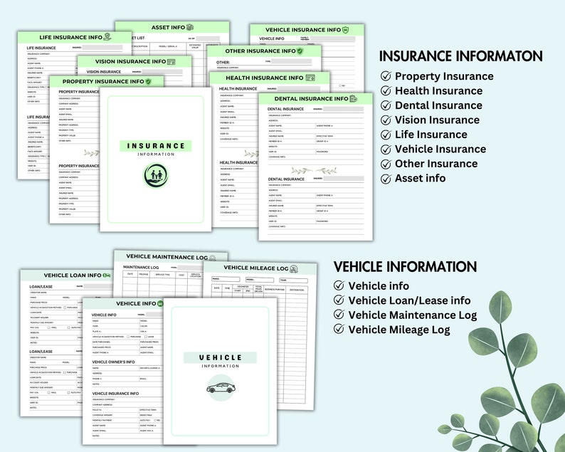 Emergency Binder Printable End of Life Planner What If Binder Household ...