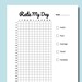 Rate My Day Tracker Printable Daily Rating Tracker Year in Pixels ...