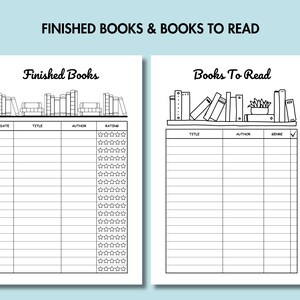 Reading Planner Bundle Printable Book Tracker Bundle PDF Reading ...