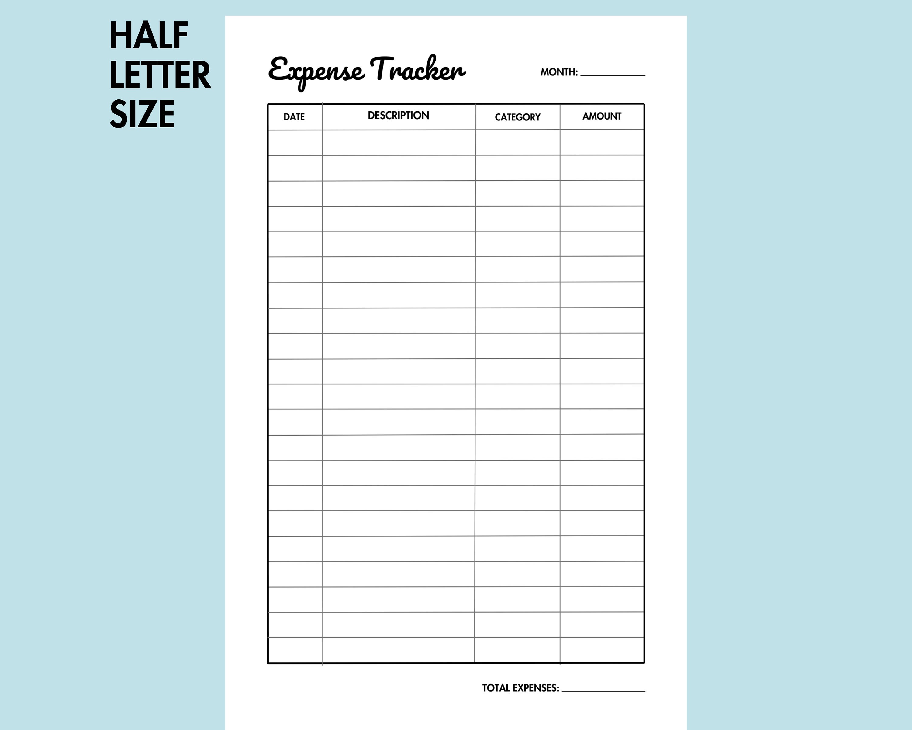Expense Tracker Printable, Expense Log, Spending Tracker, Finance ...