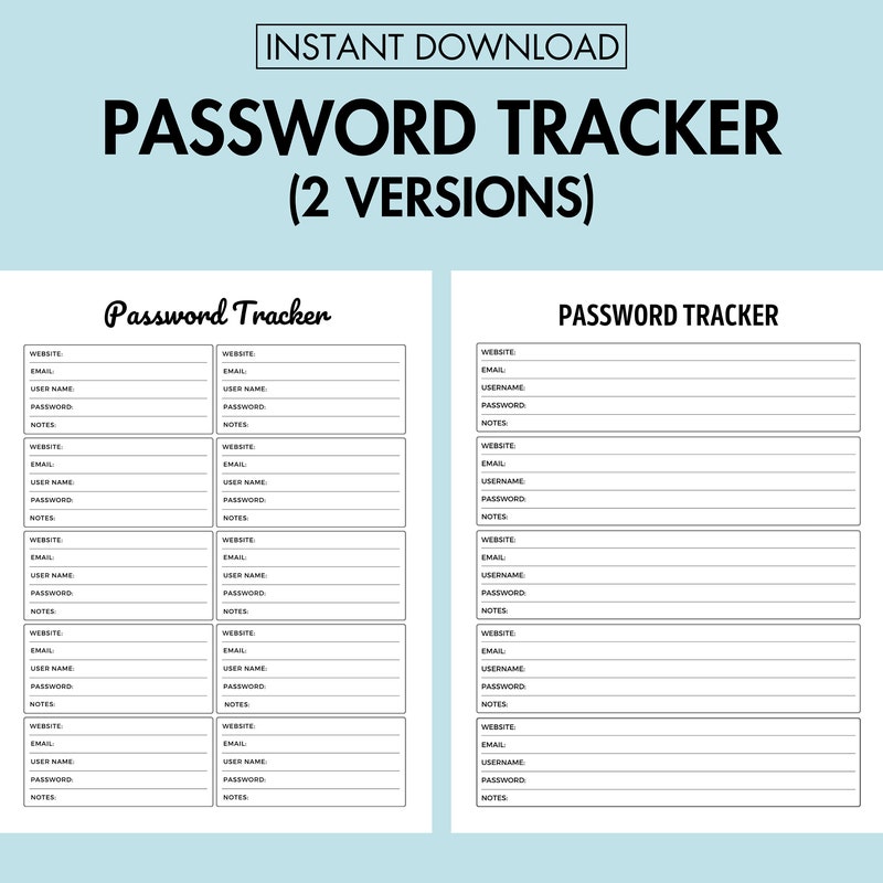 Password Notebook - Etsy