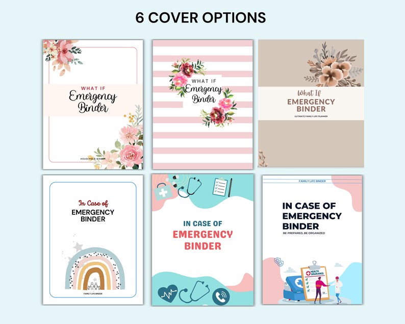 Emergency Binder Printable End of Life Planner What If Binder Household ...