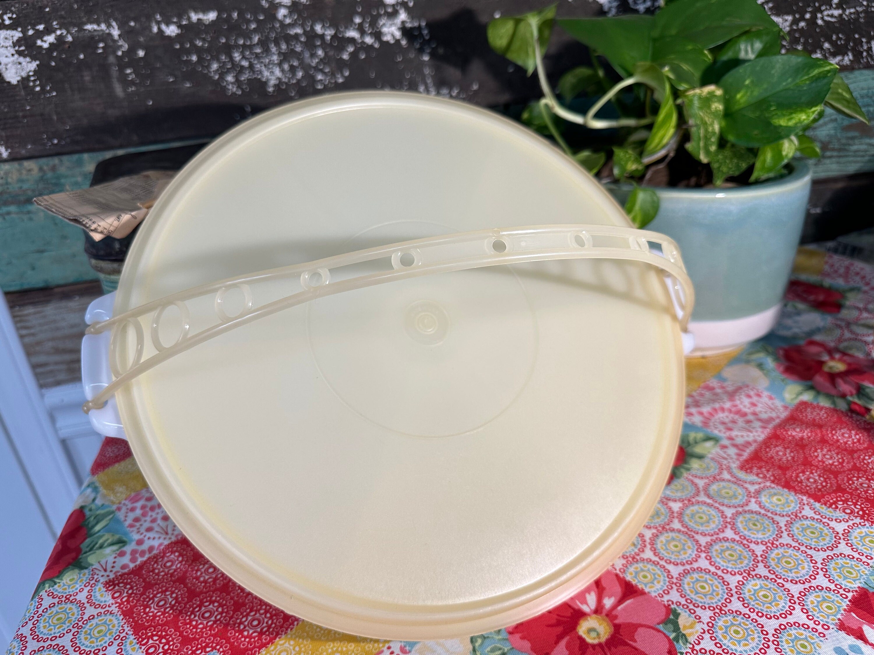 Vintage Tupperware party Susan in White With Handles - Etsy