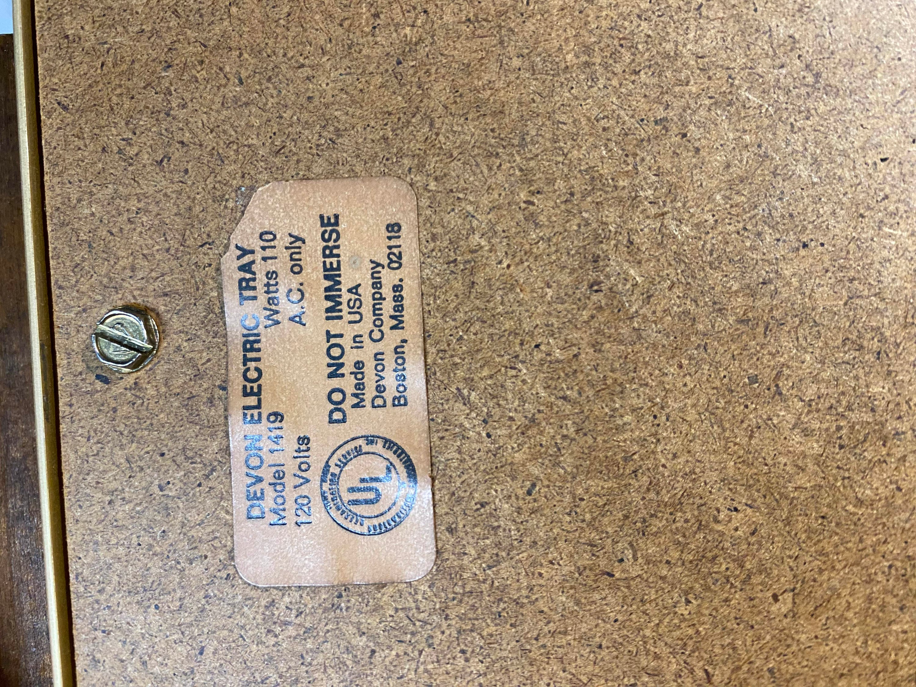 Devon Electric Warming Tray-vintage - Etsy