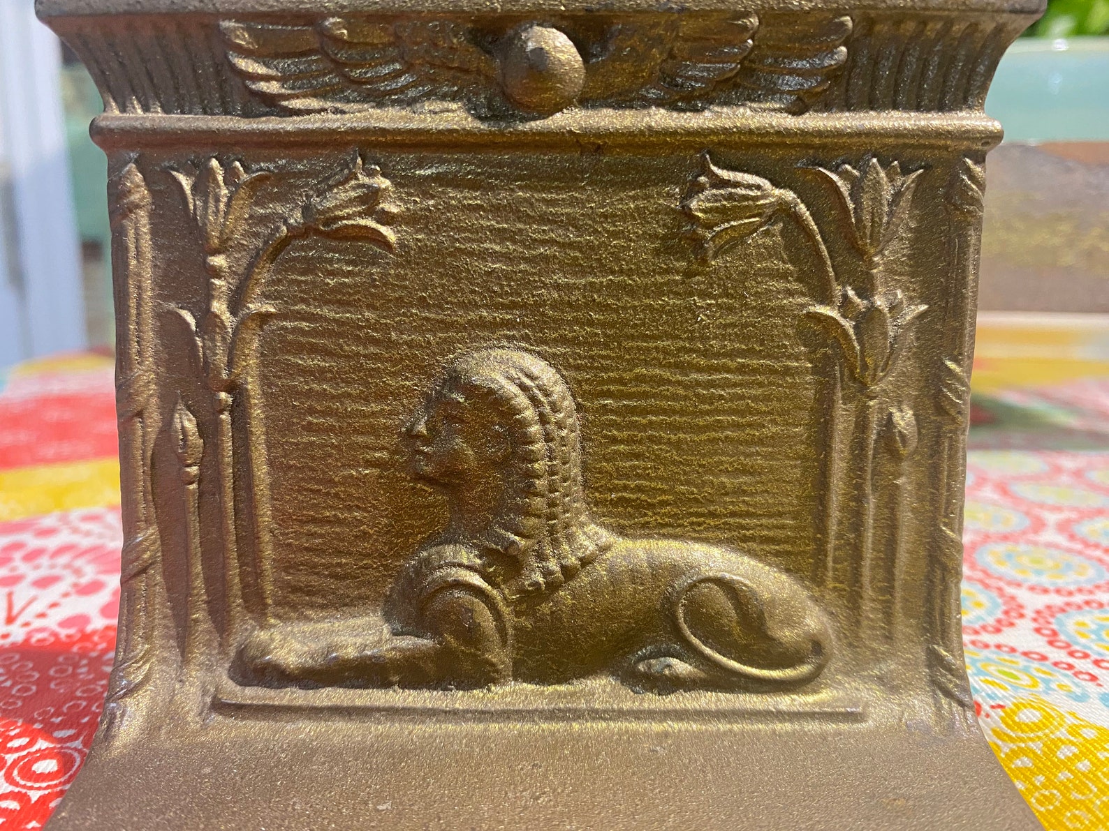 Vintage Cast Iron Metal Sphinx Egyptian Bookends - Etsy