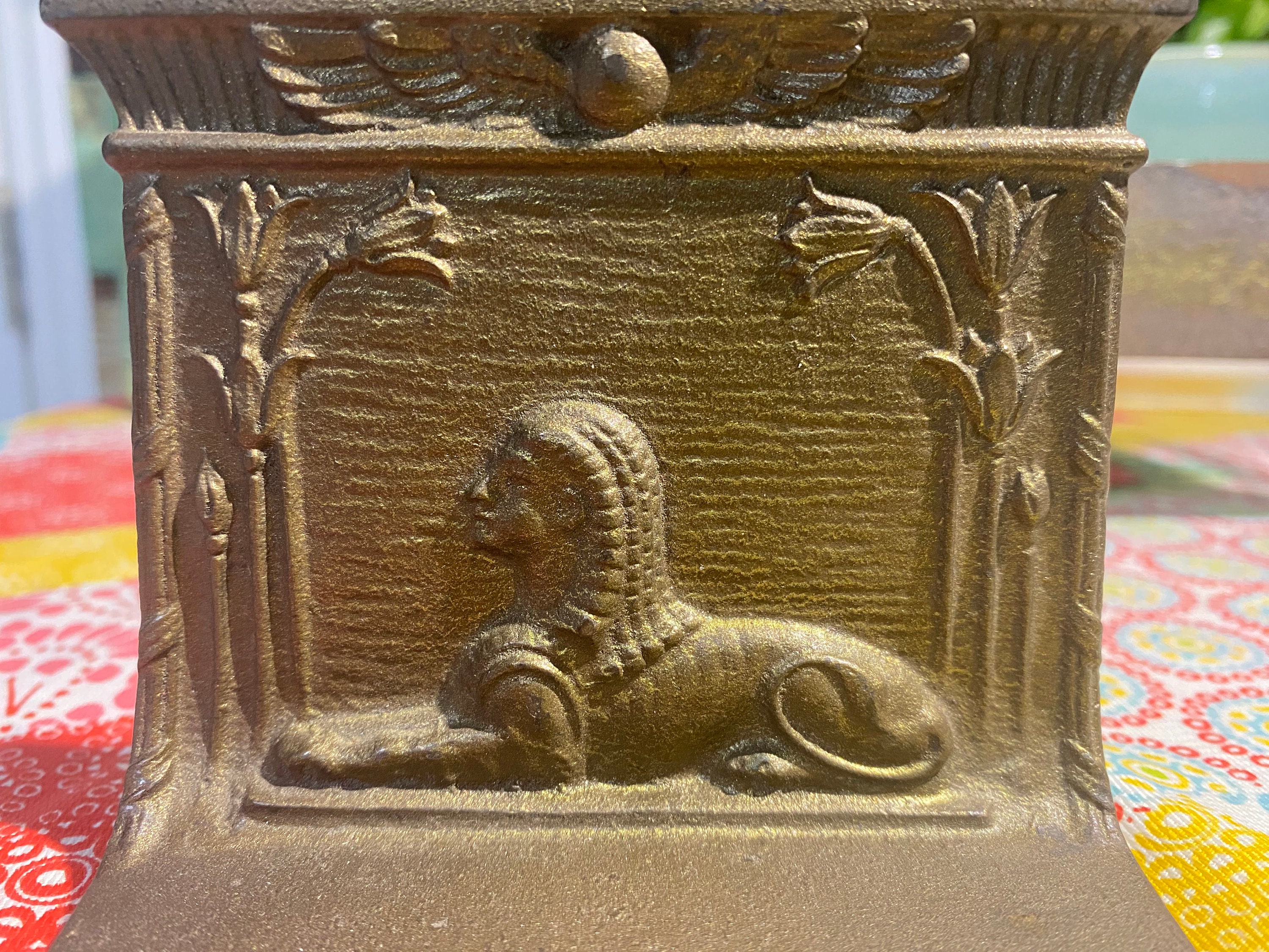 Vintage Cast Iron Metal Sphinx Egyptian Bookends - Etsy