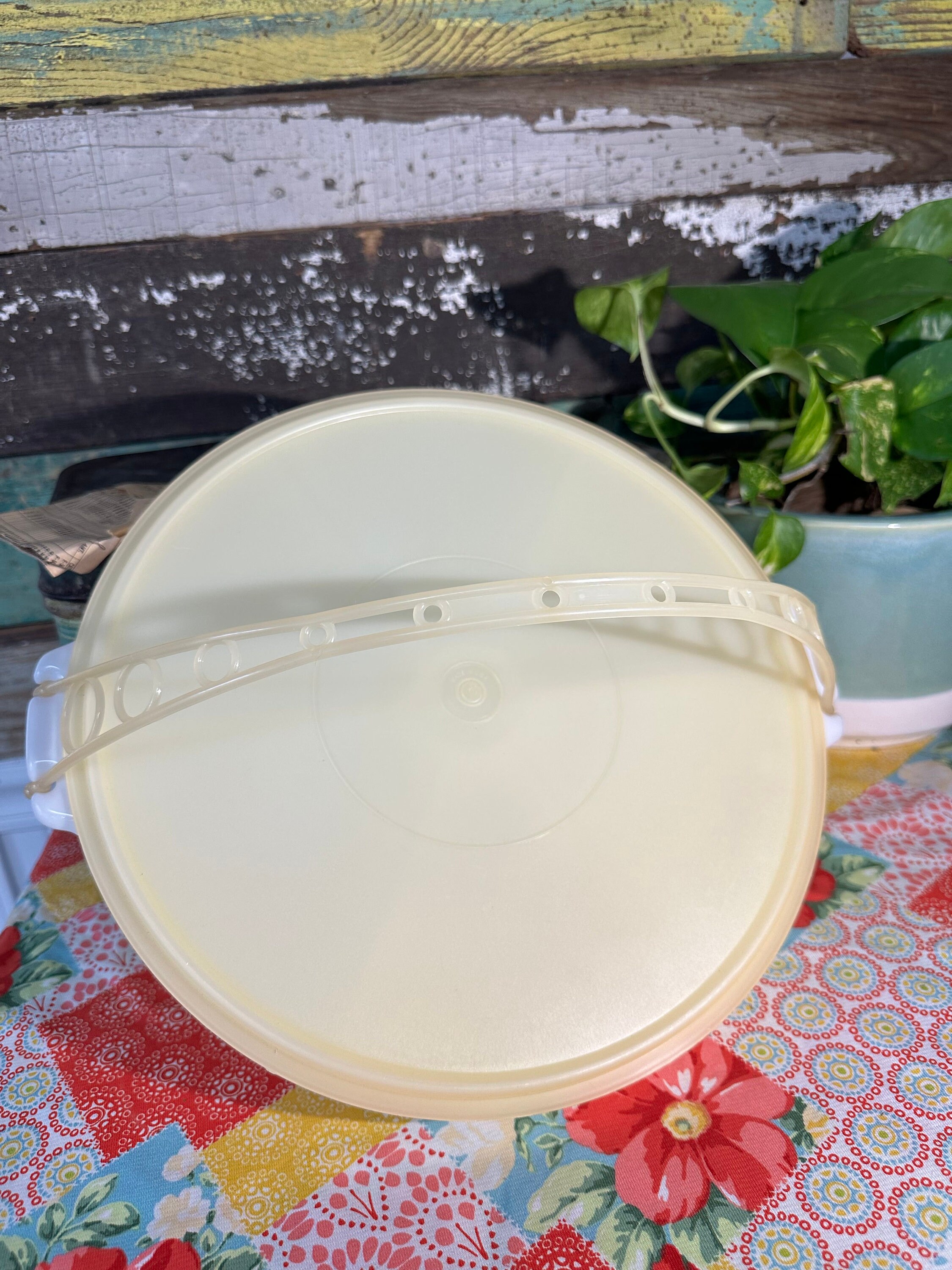 Vintage Tupperware party Susan in White With Handles - Etsy