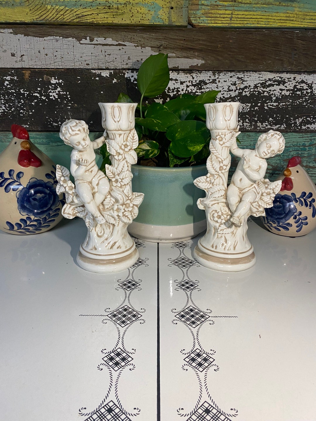Holland Mold Cherub Candle Sticks - Etsy